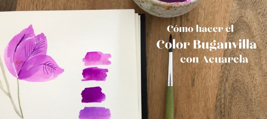 Cómo hacer el Color Buganvilla con Acuarela | Violeta Lujan