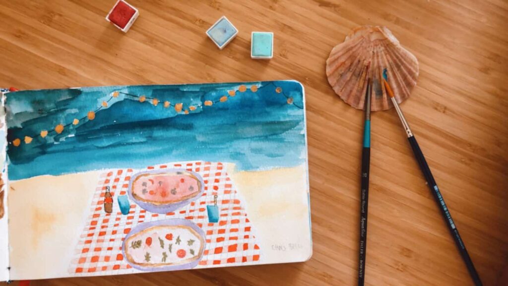 Ideas de Acuarela de Playa | Violeta Lujan